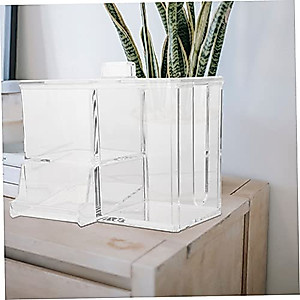 HANABASS Box Cosmetic Storage Box Clear Container Containers with Lids Jewelry Holder Stand Makeup Storage Box Cotton Pad Dispenser Container Cotton Swabs Storage Case Cotton Pad Box