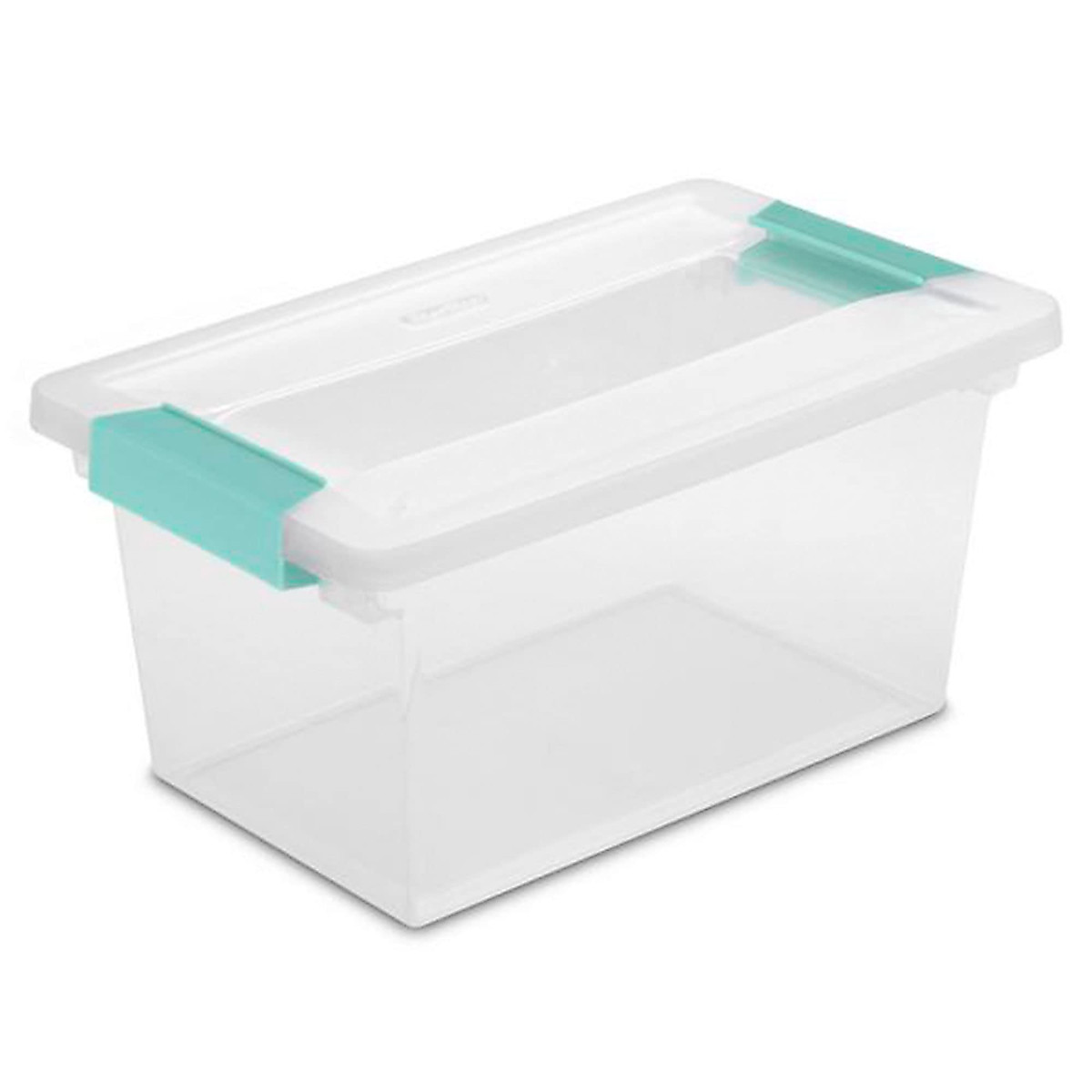 Sterilite 64 Quart Large Latching Stackable Clear Plastic Storage Tote Box, 12 Pack & Deep Clip Container Bins for Organization and Storage, 4 Pack