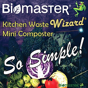 Kitchen Waste Wizard Mini Composter (100% Recycled Material, 10” Width x 18” Height)