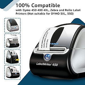 KCMYTONER Compatible with DYMO LW 30251 White Address Barcode Labels 1 1/8" x 3 1/2" Premium Self-Adhesive Replace for LabelWriter 450, 450 Turbo, 4XL, Rollo Zebra Printers, 8 Rolls (130/Roll)
