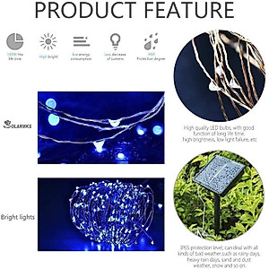 ZBM--ZBM Solar Lights Outdoor, Fairy Lights (20 Lights-200 Lights 8 Modes) Solar Garden Lights, 2m-20m Copper Wire Solar String Lights, Waterproof For Halloween, Christmas, Tree, Garden, Home, Wedding
