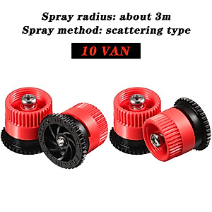 Honoson 16 Pcs Variable Arc Nozzle Radius High Efficiency Replacement Pop up Sprinkler Heads Compatible with RainBird, Hunter, Orbit Pop-up Sprinklers (10 Van)
