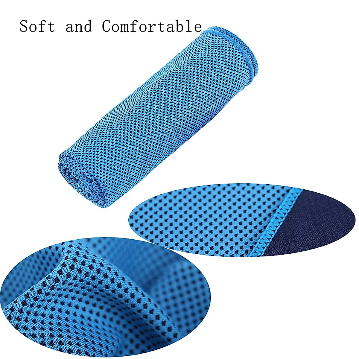 2 Pack Cooling Towel Cold Towel Ice Towel Microfiber Cool Towel with 2 Pcs Headband for Sports, Yoga, Golf, Gym, Running, Fitness，Camping, Workout Women Men Teens Neck Face Clearance Accessories