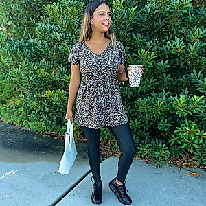 RUIDENG Women's Platform Sneakers Comfortable | Women Hiking Shoes Walking Long Distance | Waterproof Leather Thick Rocker Bottom All Black Size 8