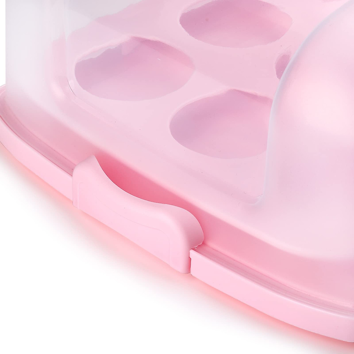 SOUJOY 2in1 Cupcake Carrier, Cupcake Keeper for 12 Standard-Size Cupcakes with Lid and Two Secure Side Closures, Portable Dessert Holder Transports Box for Cakes, Pies, Muffin