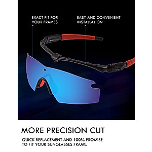 Raydi Polycarbonate Replacement Lenses for Bose Soprano BMD0011 Sunglasses - Ice Blue Mirror - Polarized