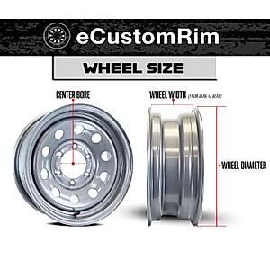 eCustomrim Trailer Tire On Rim 4.80-12 480-12 4.80 X 12 12 in. Load Range B 5 Lug Wheel White Spoke - 2 Year Warranty w/Free Roadside