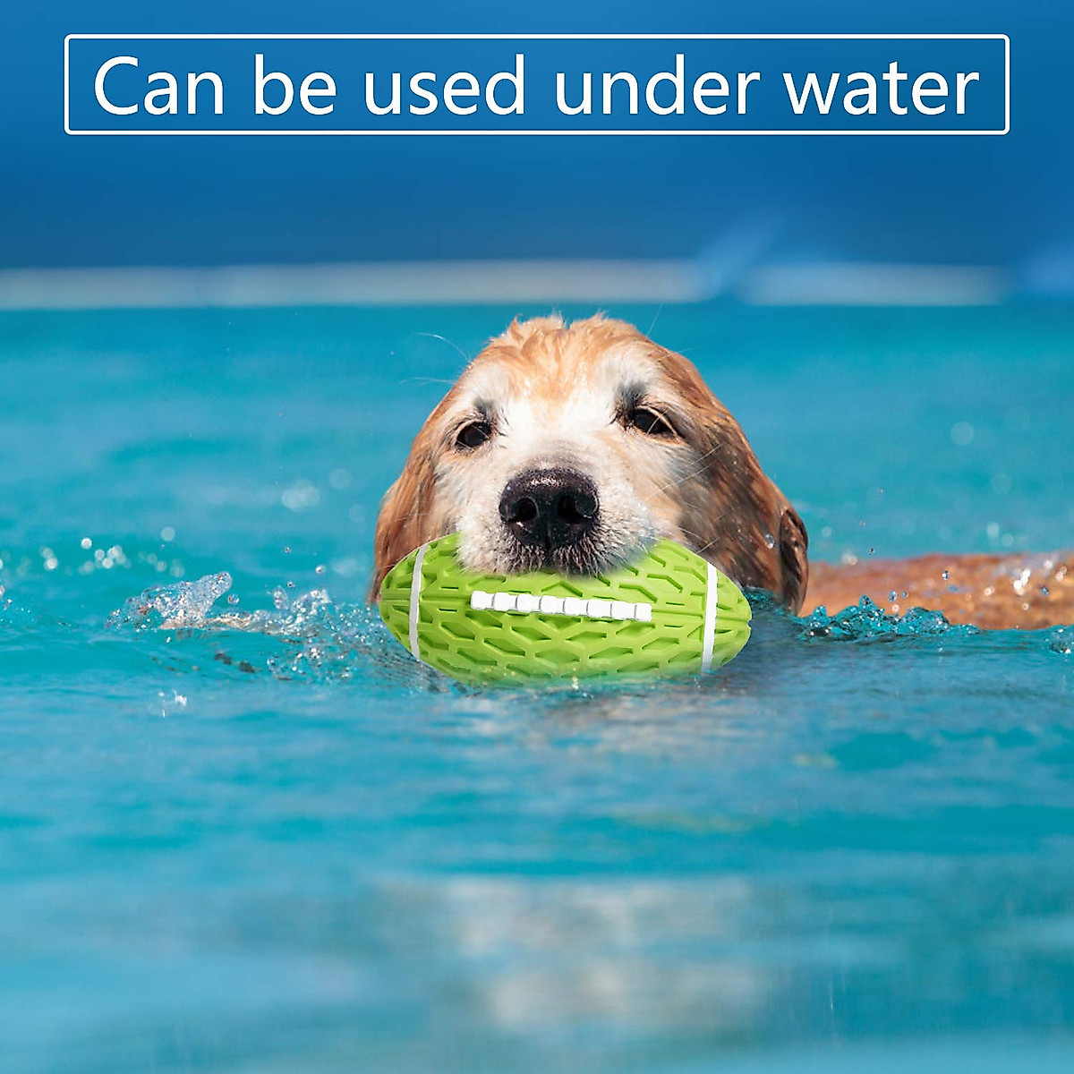 Dog Toys Ball Pet Squeaky Toys Rubber Floating Football, Interactive and Trainning Durable Chew Toys Perfect for Fetching games for Dogs, IQ Treat Ball,Best Ball For Dogs