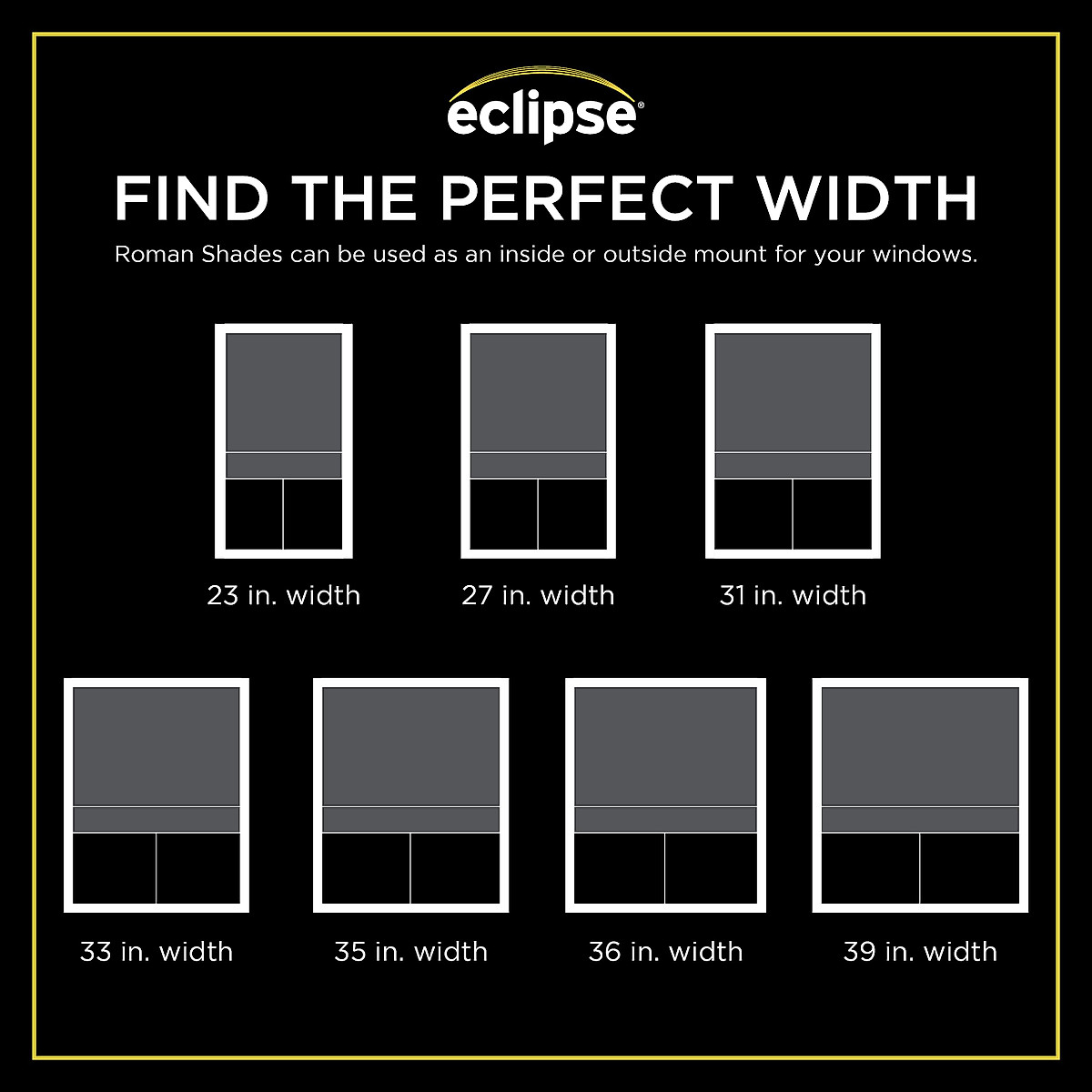 Eclipse Drew Roman Shades for Windows, Cordless 100% Blackout Shades, 23 in Wide x 64 in Long, Noise Reducing, Energy Efficient and Textured Solid Window Shades for Living Room, Bedroom, Linen