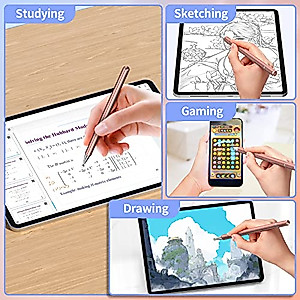 Capacitive Stylus Pen for Touch Screens, High Sensitivity Pencil Magnetism Cover Cap for iPad Pro/iPad Mini/iPad Air/iPhone Series All Capacitive Touch Screens