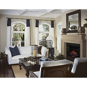 ClassicFlame 39EB500GRS 39" Traditional Built-in Electric Fireplace Insert with Glass Door and Mesh Screen, Dual Voltage Option