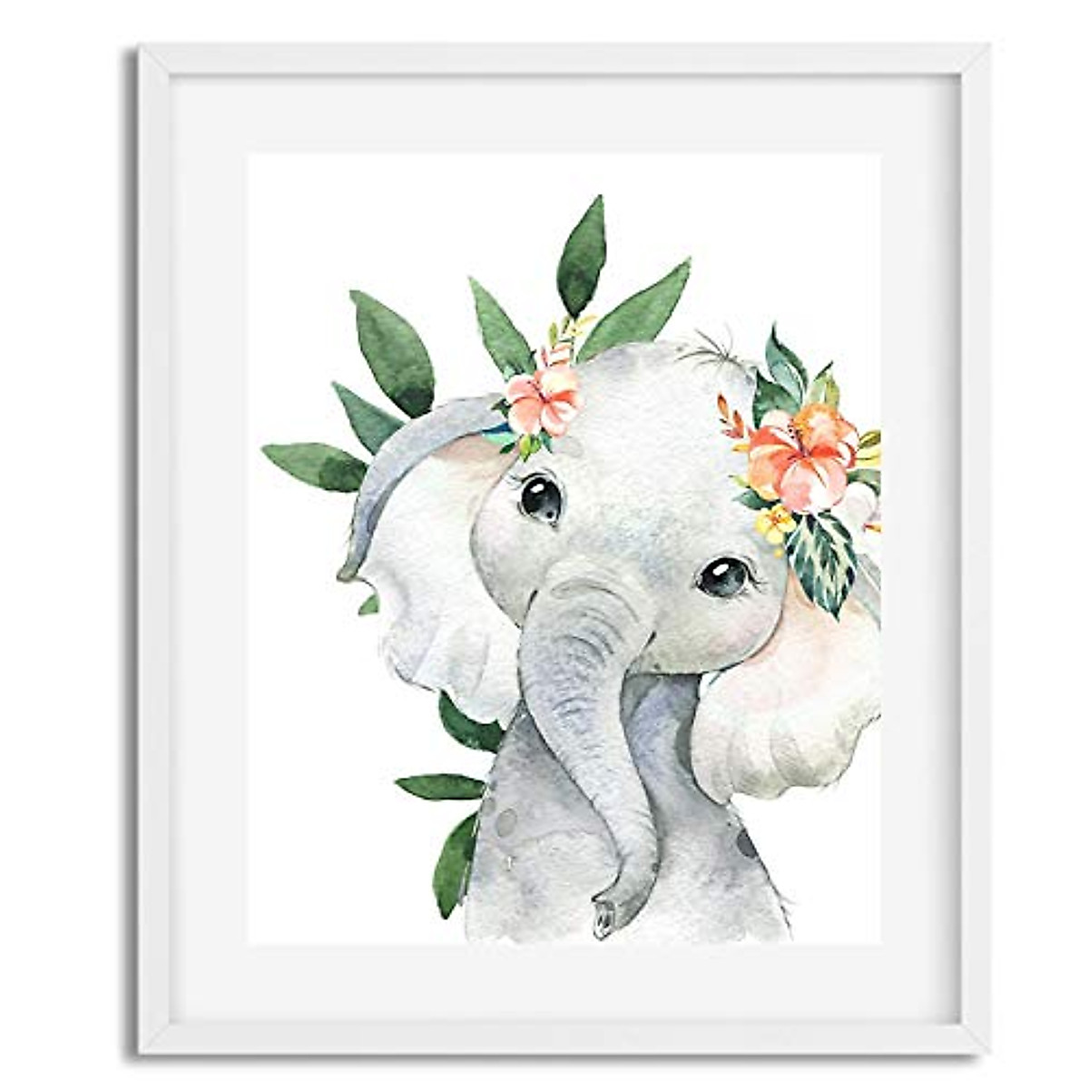 Safari Nursery Girl - Safari Animal Pictures Wall Art - Baby Room Animal Prints - Jungle Babies Wall Decor - Little Girls Room Wall Decor - 8x10 - UNFRAMED (Safari Girls 6)