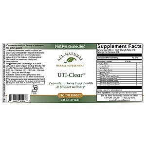 Native Remedies UTI-Clear for Urinary Tract and Bladder Health, 59 ml