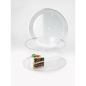 Round Shallow Tray – 10DIA x 1H, Black Acrylic