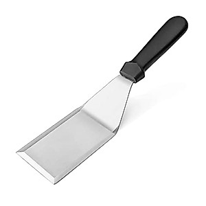 New Star Foodservice 36152 Plastic Handle Heavy Duty Hamburger Turner/Spatula with Cutting Edge, 11.5-Inch, Black