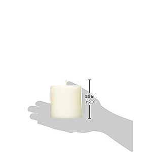 Zest Candle Pillar Candles, 3 by 3-Inch, White Citronella