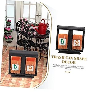 NOLITOY 10 Pcs Micro Landscape Wall Light Small Metal Trash Can with Lid Garbage Toy Trash Can Tin Can Galvanized Trash Can Tiny Recycle Can Tiny Trash Can Child Abs Puzzle Small Model