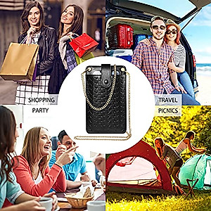 YICHEEY Cell Phone Purse Wallet Small Crossbody Bags for Women Mini Shoulder Bag with Card Slot (Black)