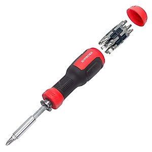 SHARDEN Multi Screwdriver 13-in-1 Screw Driver Adjustable Screwdriver Set Multitool All in One with Torx Security, Flat Head, Phillips, Hex, Square and 1/4 Nut Driver