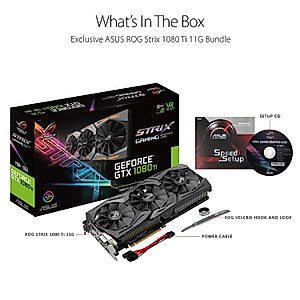 ASUS ROG STRIX GeForce GTX 1080 TI 11GB VR Ready 5K HD Gaming Graphics Card (ROG-STRIX-GTX1080TI-11G-GAMING) (Renewed)