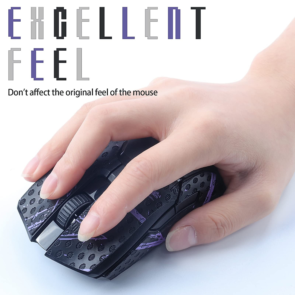 Wunzkii Mouse Grip Tape for Razer Viper/Viper Ultimate, Mouse Side Anti-Slip Stickers Gaming Mouse Skin Pre-Cut, Sweat Resistant, Self-Adhesive Design, Professional Mice Upgrade Kit