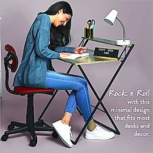 Urban Shop Swivel Mesh Desk Chair, Red 21D x 21W x 33H in