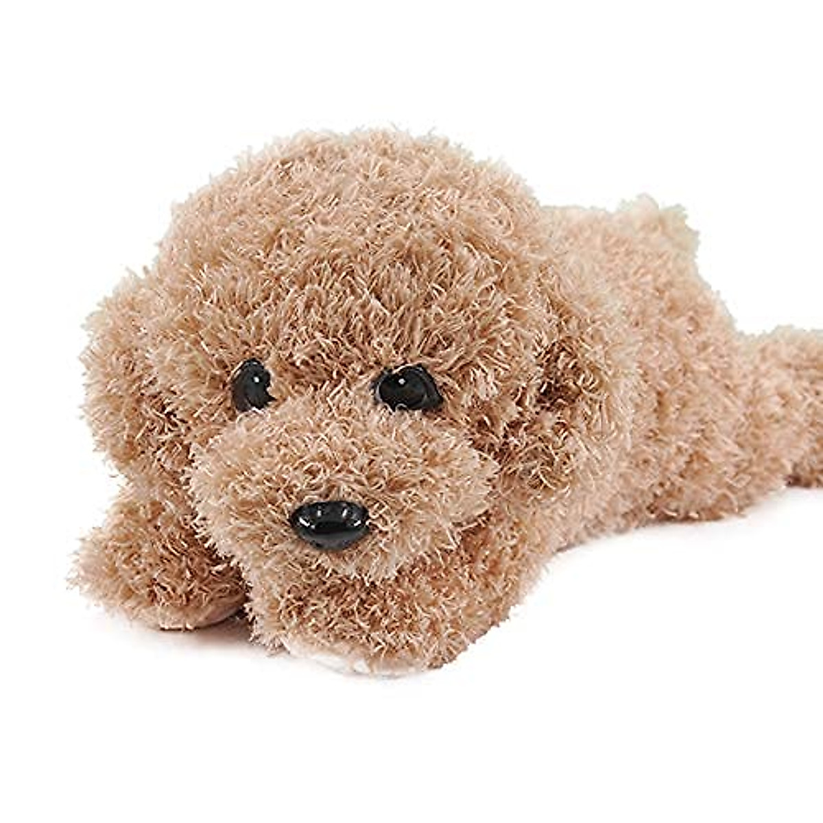 Moonovator - Stuffed Golden Doodle Dog Plush Animal Soft Toy, Cute, Cuddly, Gift for Kids and Those Who Love Plush Toys, 11 inches (Light Brown in Color)