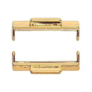 Watch Band Connector, Firm Connection 22mm Perfect Fit Pretty Watch Strap Connector Part for Replacement (Gold)