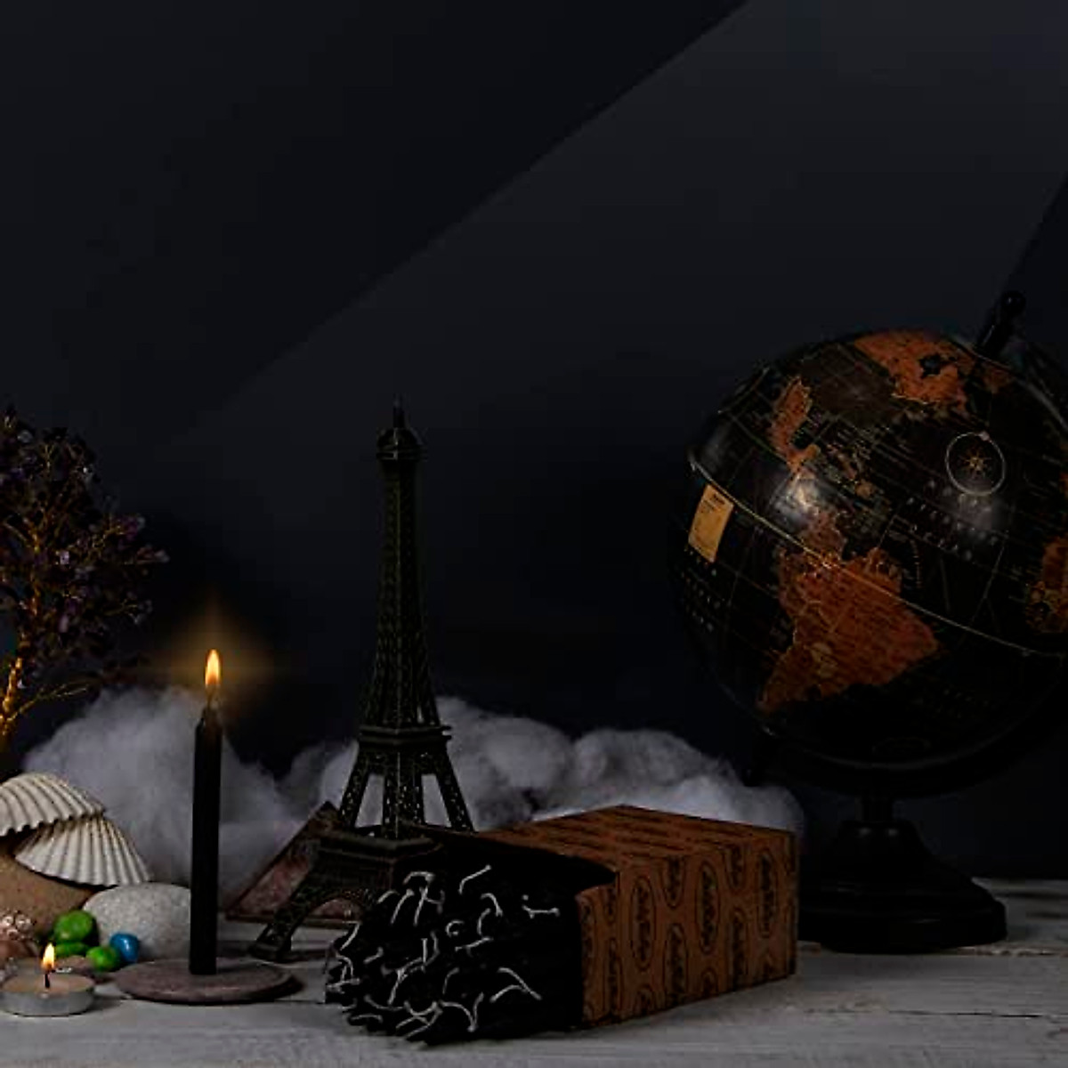 ladyrobyn Set of 40 Spell Candles Chime Candles/Stick Candle/Spell Candle Set of 40 | Spell Candle | Unscented (Black)