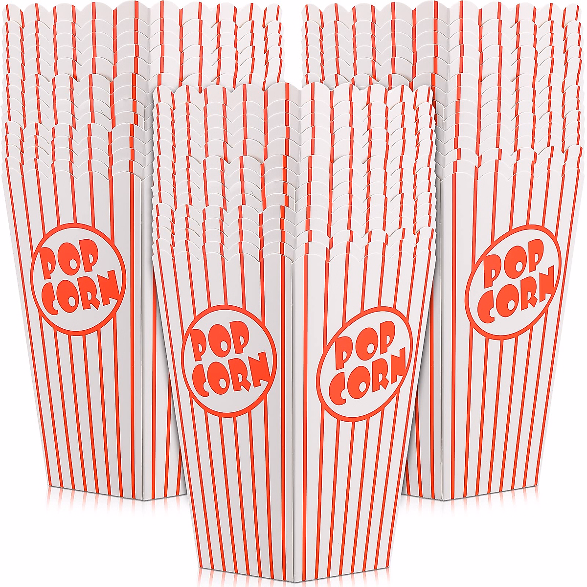 200 Pack Vintage Popcorn Boxes for Movie Nights