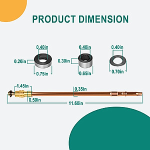 123-0093 Replacement stem for Mansfield Style 500 Series Full-turn Hydrants Manufactured From 1970-2006, for 12 Inches Sillcock ASFP and 8 Inches Hillock