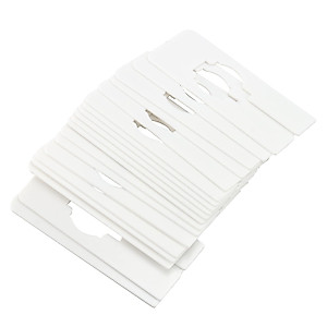 SHEUTSAN 100 PCS 12.5 x 5cm Plastic Clothing Rack Dividers, Rectangular Clothing Size Dividers, White Closet Dividers for Closet, Cloth Store, Department Stores