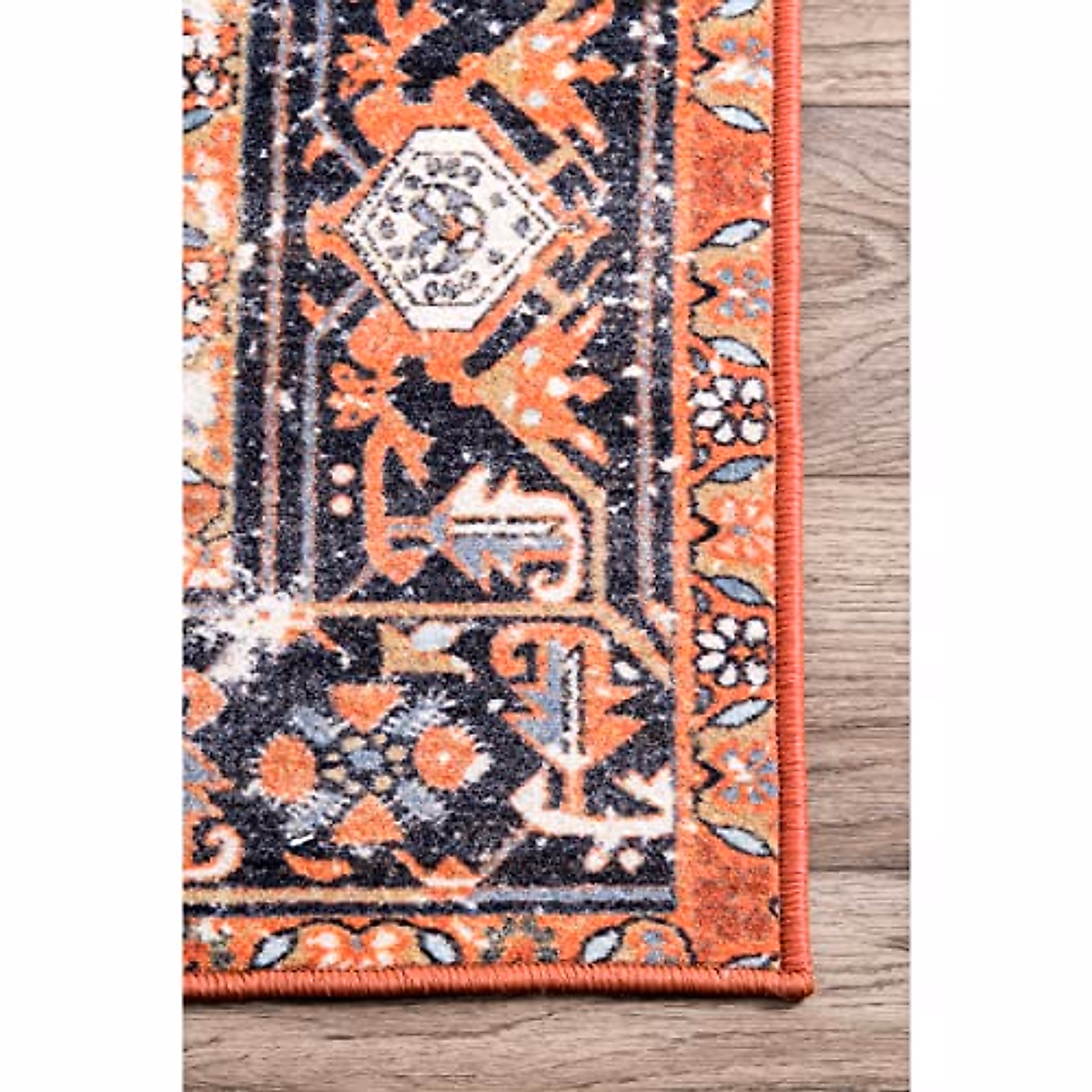 NuLOOM Sherita Distressed Persian Area Rug, 9' 10" x 13' 8", Rust