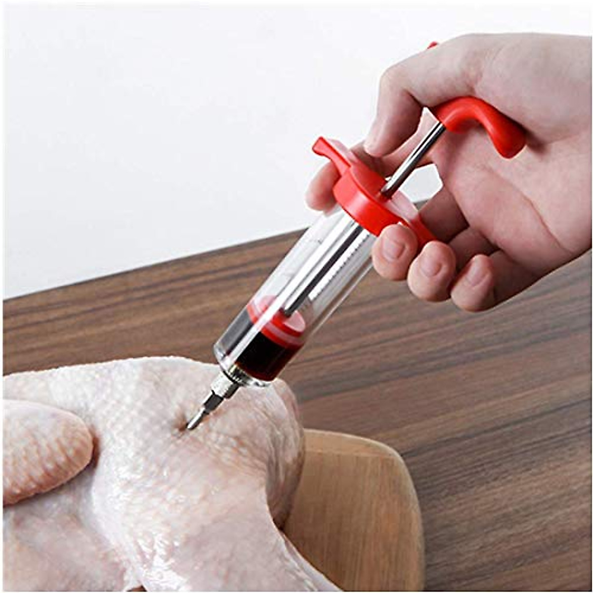 SFASTER Turkey Injector Syringe, Meat Injector Syringe, Flavor Needle Turkey Pork BBQ Steak Meat sauces Syringes marinades Kitchen Accessories, Meat Injector