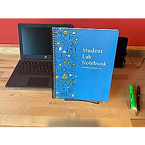 Student Lab Notebook (50 duplicate page sets): perforated carbonless sheets with smooth coil spiral binding