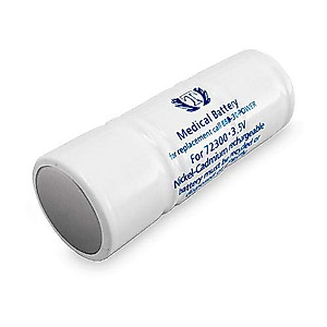 2 Titon 72300 Replacement Battery for Welch Allyn 72300 3.5V with Loopacell Cloth