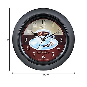 La Crosse Technology 9-inch Café Quartz Wall Clock - 404-3623C