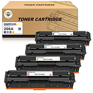 CMYBabee Compatible Toner Cartridge Replacement for HP 206A W2110A W2111A W2112A W2113A for HP Color LaserJet Pro M255dw MFP M283fdw M283cdw M282nw M283 M255 Printer (Black Cyan Yellow Magenta,4-Pack)