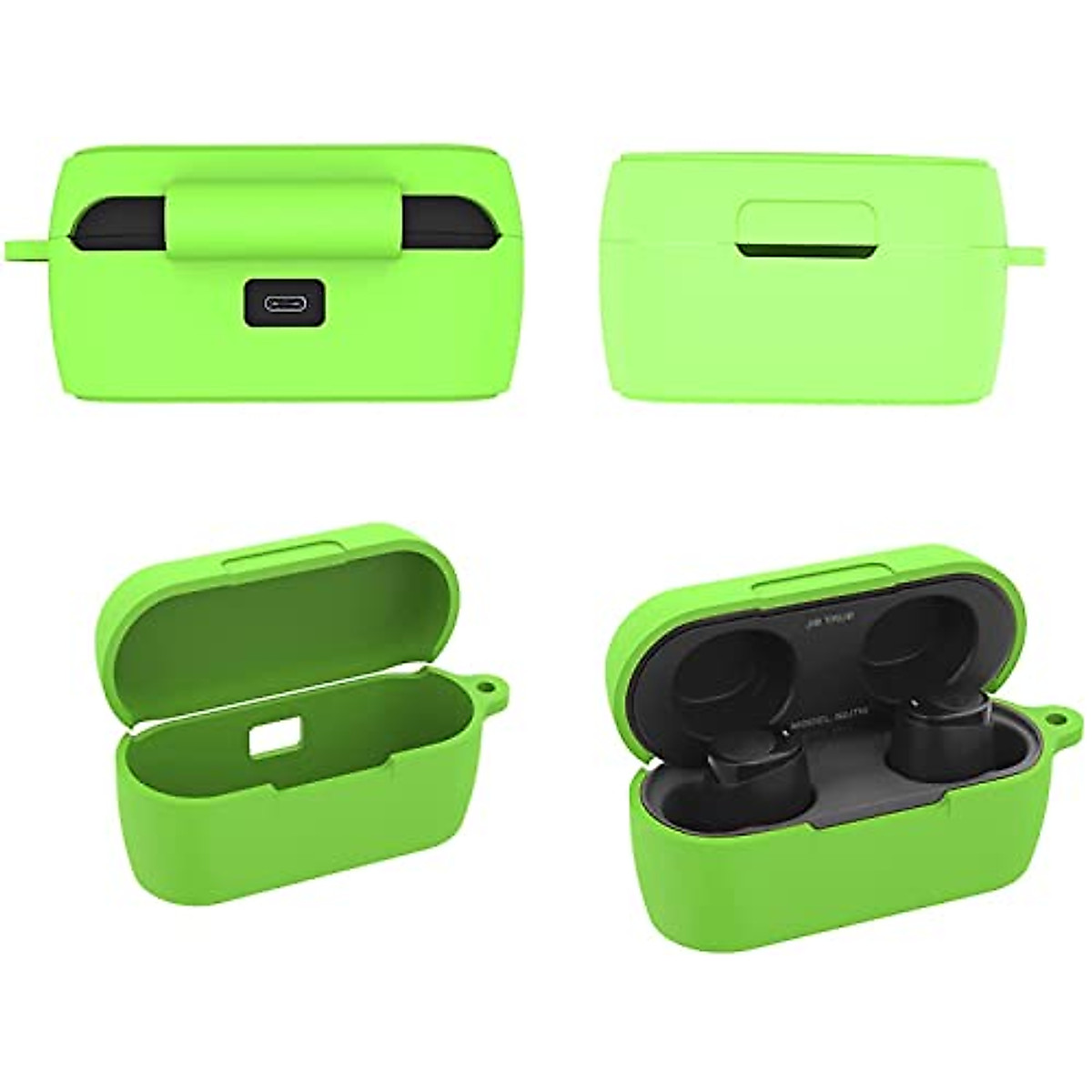 JIB Glow Case Cover Replacement for Skullcandy Jib True Wireless Earbuds, Green Silicone Protective Sleeve Protector Glow in Dark - LEFXMOPHY