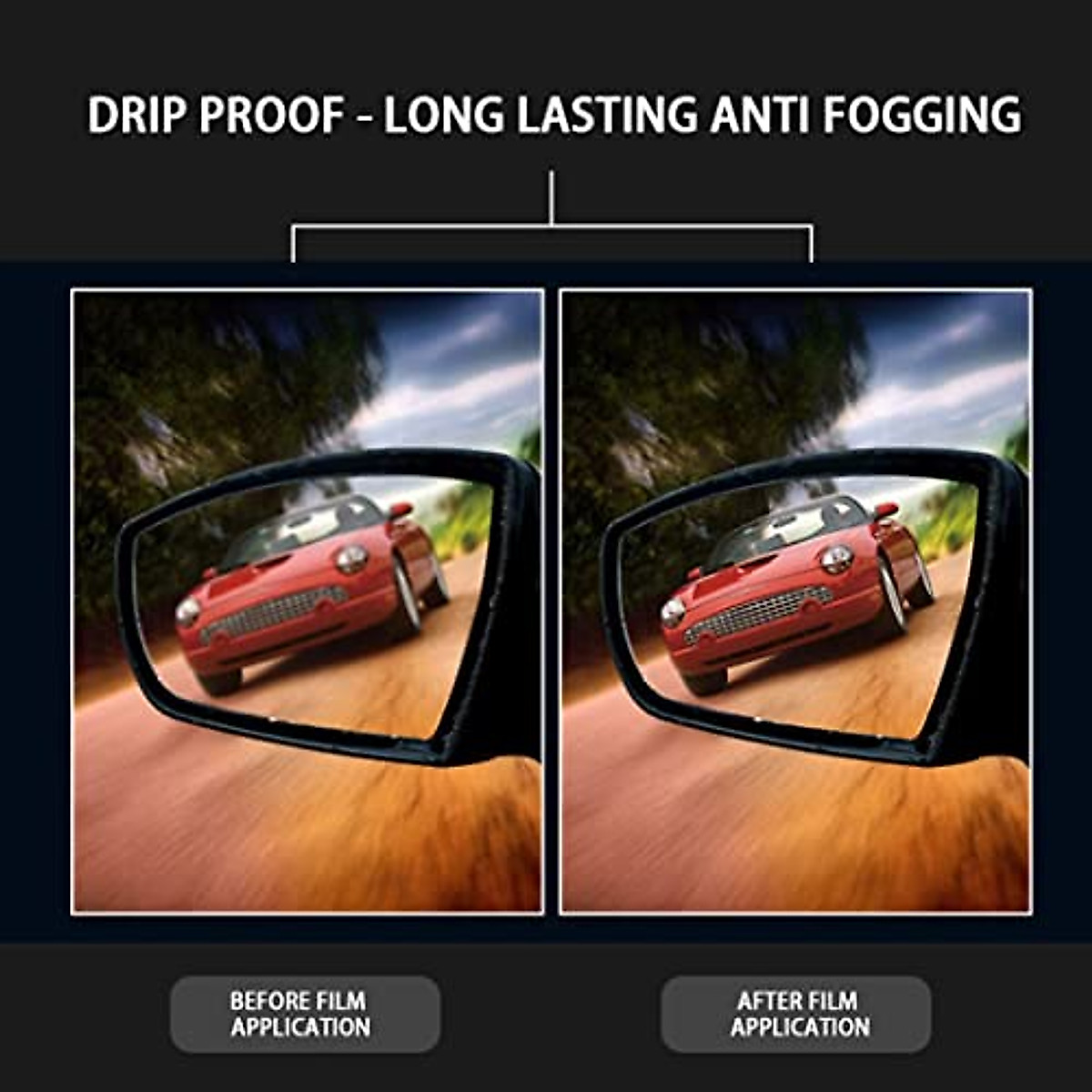 Car Rearview Mirror Protective Film Anti Fog Window Clear Rainproof Rear View Mirror Protective Soft Film Auto Accessories