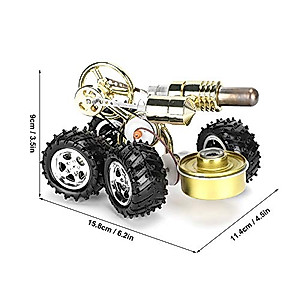 Hot Air Stirling Engine Car Engineer Generator Model Science Experiment Physical Car Toy STEM Early Educational Toy for Kids Adults Learning