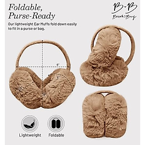 Brook + Bay Fleece Ear Muffs - Cozy & Foldable Earmuffs - Winter Ear Warmers for Women - Soft & Warm Ear Muffs for Women