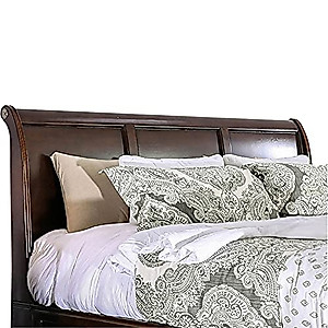 Furniture of America Bradford Wood California King Storage Bed in Brown Cherry