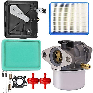 799868 Carburetor for Briggs & Stratton 694202 693909 692648 499617 498170 497586 498254 497314 497347 497410 Carburetor +795259 Air Filter Cleaner Primer Base Carburetor for Briggs & Stratton 14111