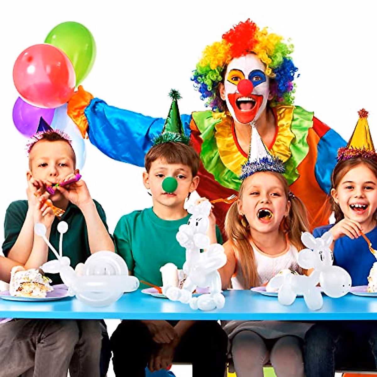 200 Pieces Long Twisting Balloons Latex Twist Balloons 260Q Animal Modeling Balloons Twist Magic Sculpting Balloons Thickening Latex Balloons for Christmas Birthday Wedding Party Decorations (White)