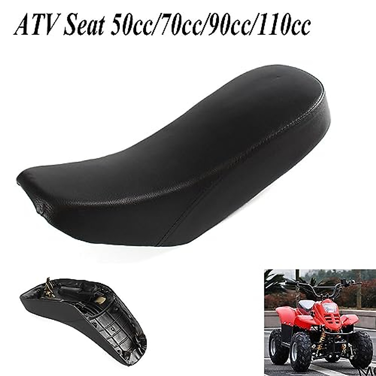 Universal ATV Seat Pad Motorcycle Seat Part Bike Seat Pad compatiable with 50cc 70cc 90cc 110cc TaoTao Chinese ATV Quad Bike kids Youth ATV quad four wheelers 4-Wheel Black