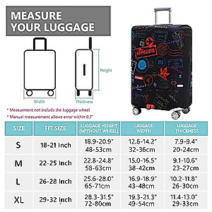 Travelkin Luggage Cover Washable Suitcase Protector Anti-scratch Suitcase cover Fits 18-32 Inch Luggage (M)