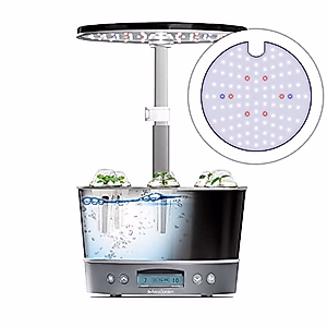 AeroGarden Harvest Elite 360 with Gourmet Herb Seed Pod Kit - Hydroponic Indoor Garden, Platinum Stainless