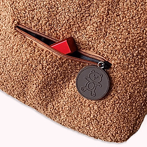 Cute Kawaii Backpack Plush Teddy Bear Bag Fuzzy Pillow For Travel and Everyday use for Boys and Girls (Brown)