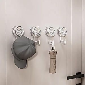 Zivdanfu 2PCS Suction Cup Hooks,Shower Wall Suction Cup Hangers Removable Reusable Window Glass Door Suction Holder for Bathroom Kitchen Decor，Easy to Install and Remove Waterproof Wall Hooks